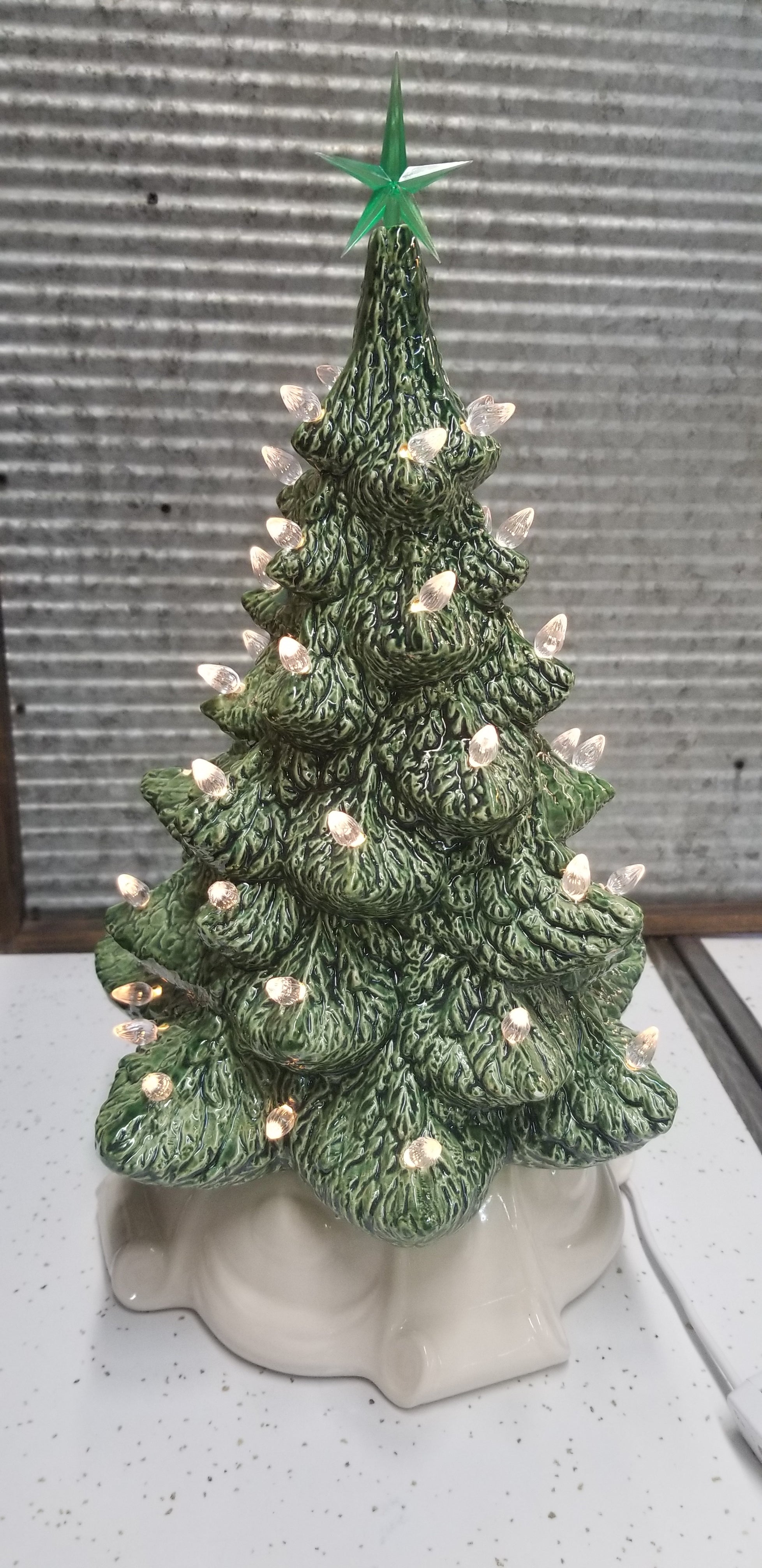 Ceramic Tree - Vintage Kimple Mold Choice of tree color and light twis ...