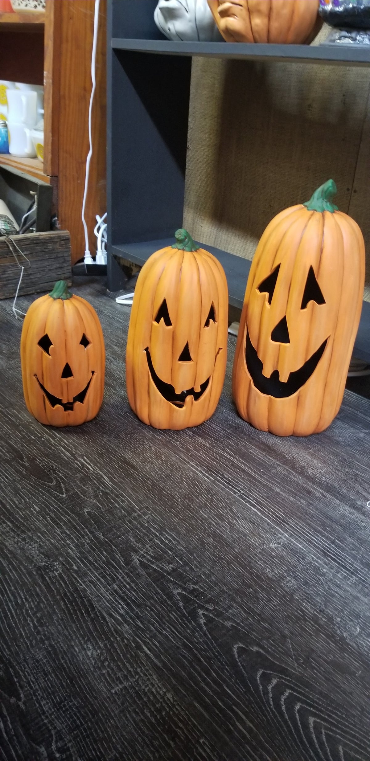 Ceramic Pumpkin Jack O Lantern - 3 sizes – Now and Then of Rockmart, Inc