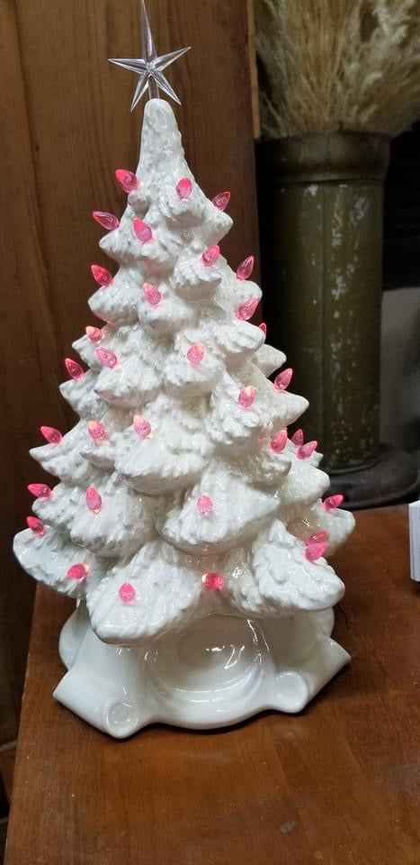 Ceramic Tree - Vintage Kimple Mold Choice of tree color and light twis ...